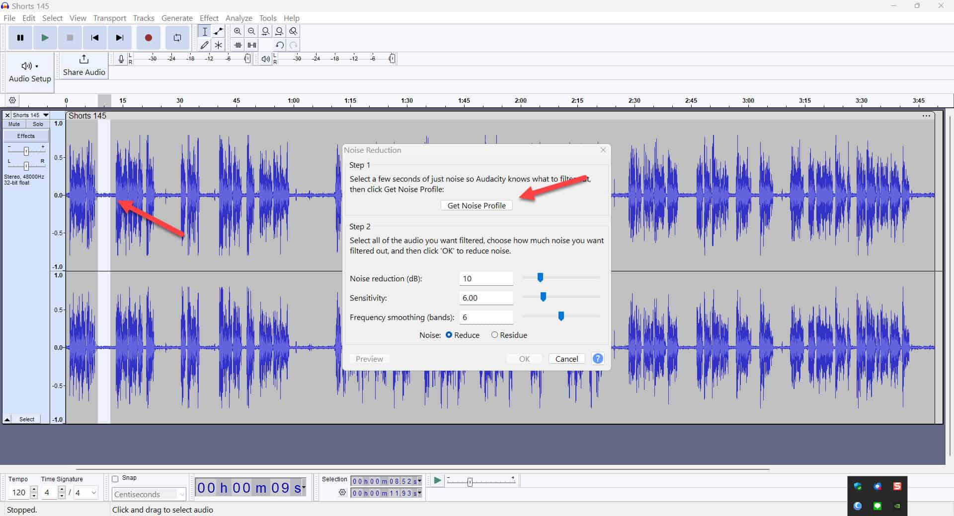 Audio Processing for Voice-overs in Audacity