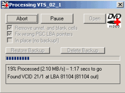 Using FixVTS to Repair Invalid DVD File or Navigation Structure