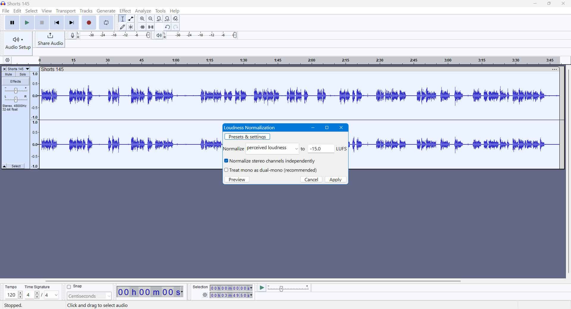 Audio Processing for Voice-overs in Audacity